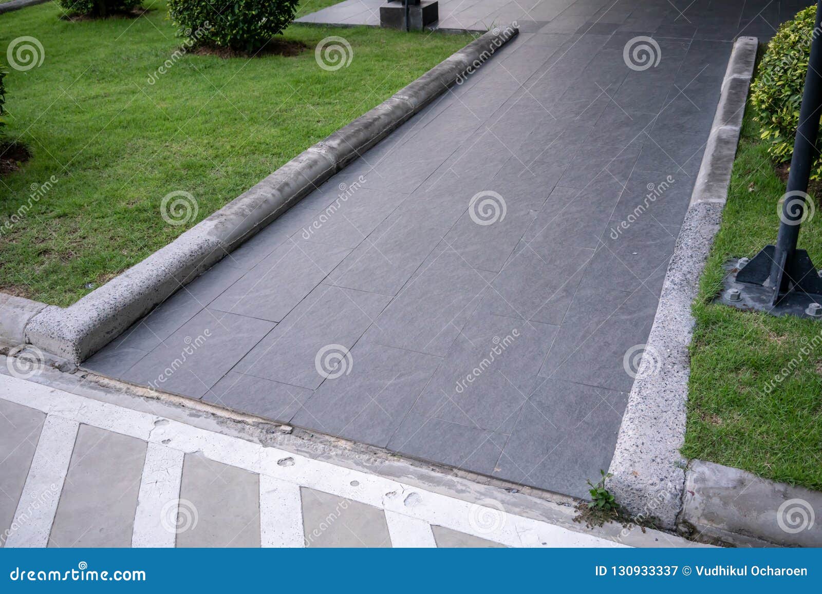 Ramped Access, Using Wheelchair Ramp for Disabled People. Stock Image ...
