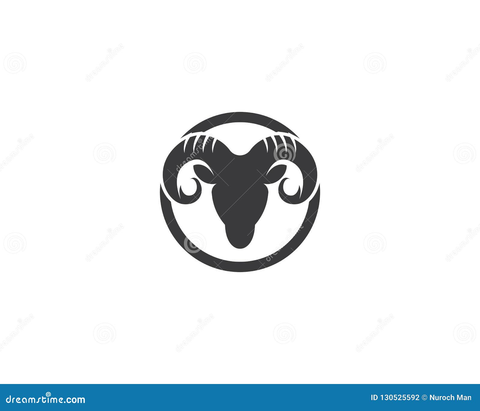 Rams head logo design icon stock vector. Illustration of view - 130525592