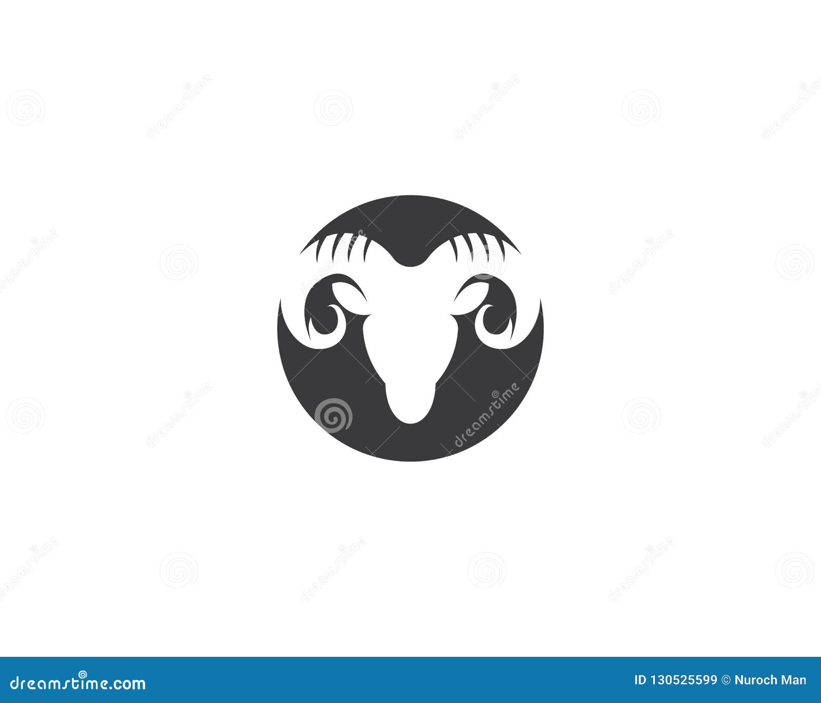 Rams head logo design icon stock vector. Illustration of nature - 130525599