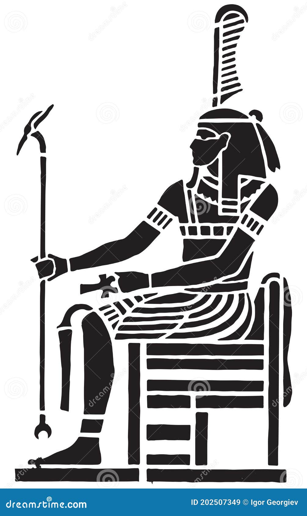 Ramses II. Set Of Egyptian Labels And Elements. Vector Set Illustration ...