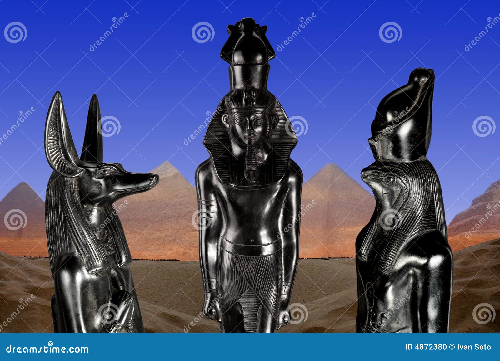 Anubis And Horus Statue