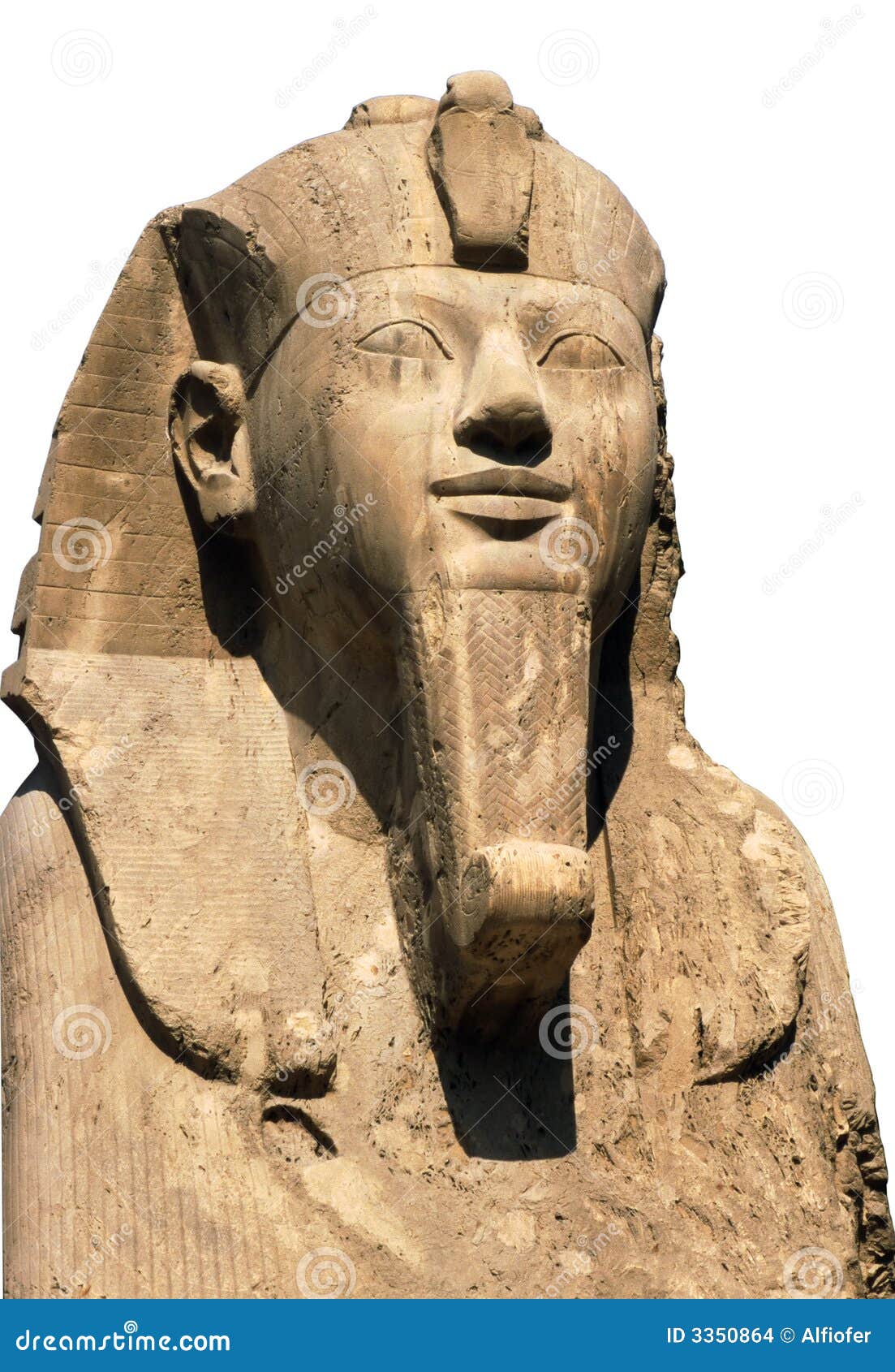Ramses II Isolato Su Bianco Fotografia Stock - Immagine di testa ...