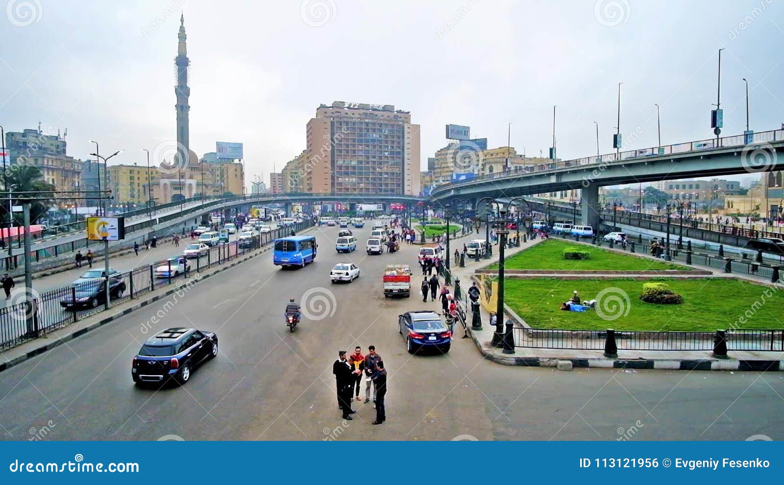 Ramses Square of Cairo Downtown, Egypt Stock Footage - Video of ...