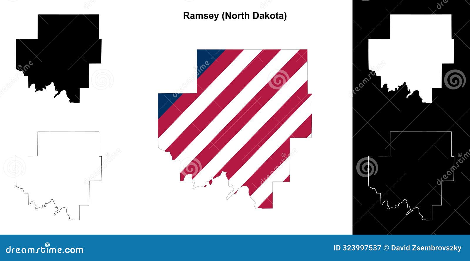 Ramsey Outline Map Cartoon Vector | CartoonDealer.com #323977503