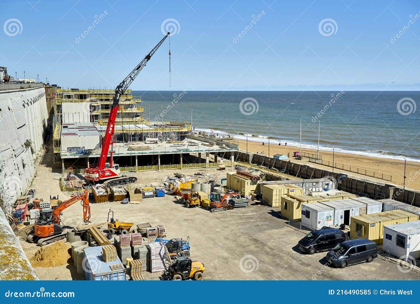 Ramsgate, England - April 17, 2021: Construction of the Royal Sands ...