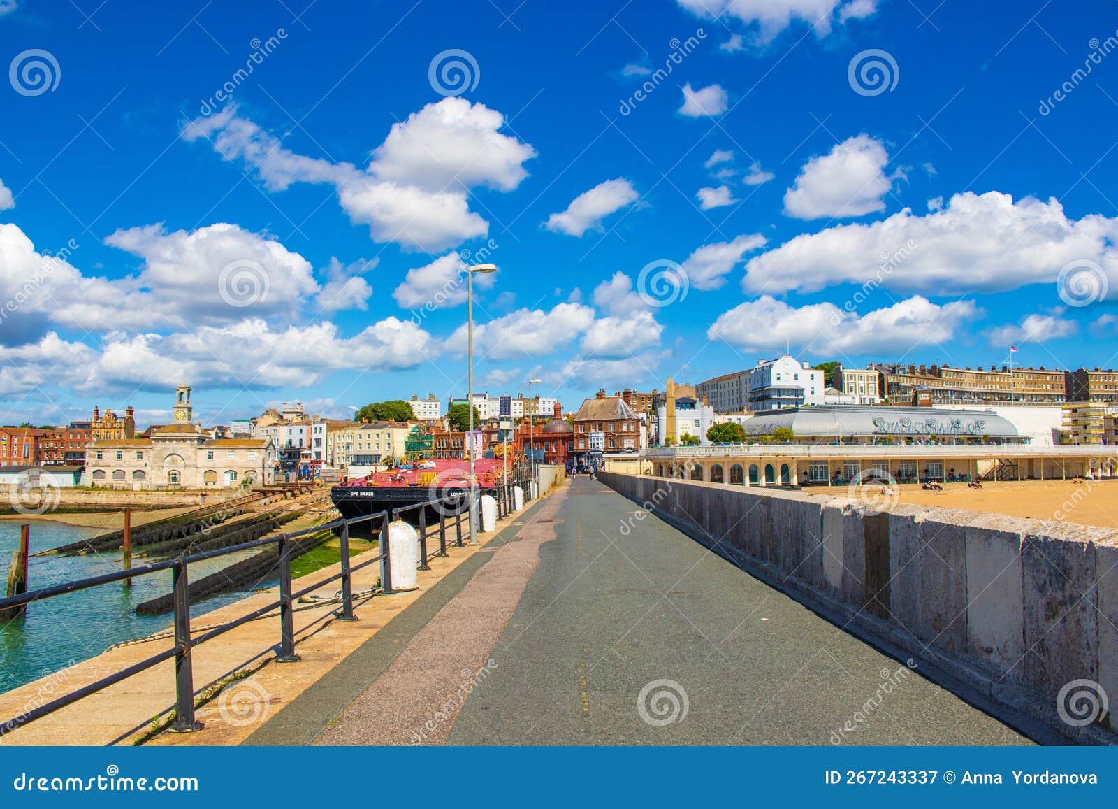Ramsgate Pier and Waterfront Panorama Kent England Editorial ...