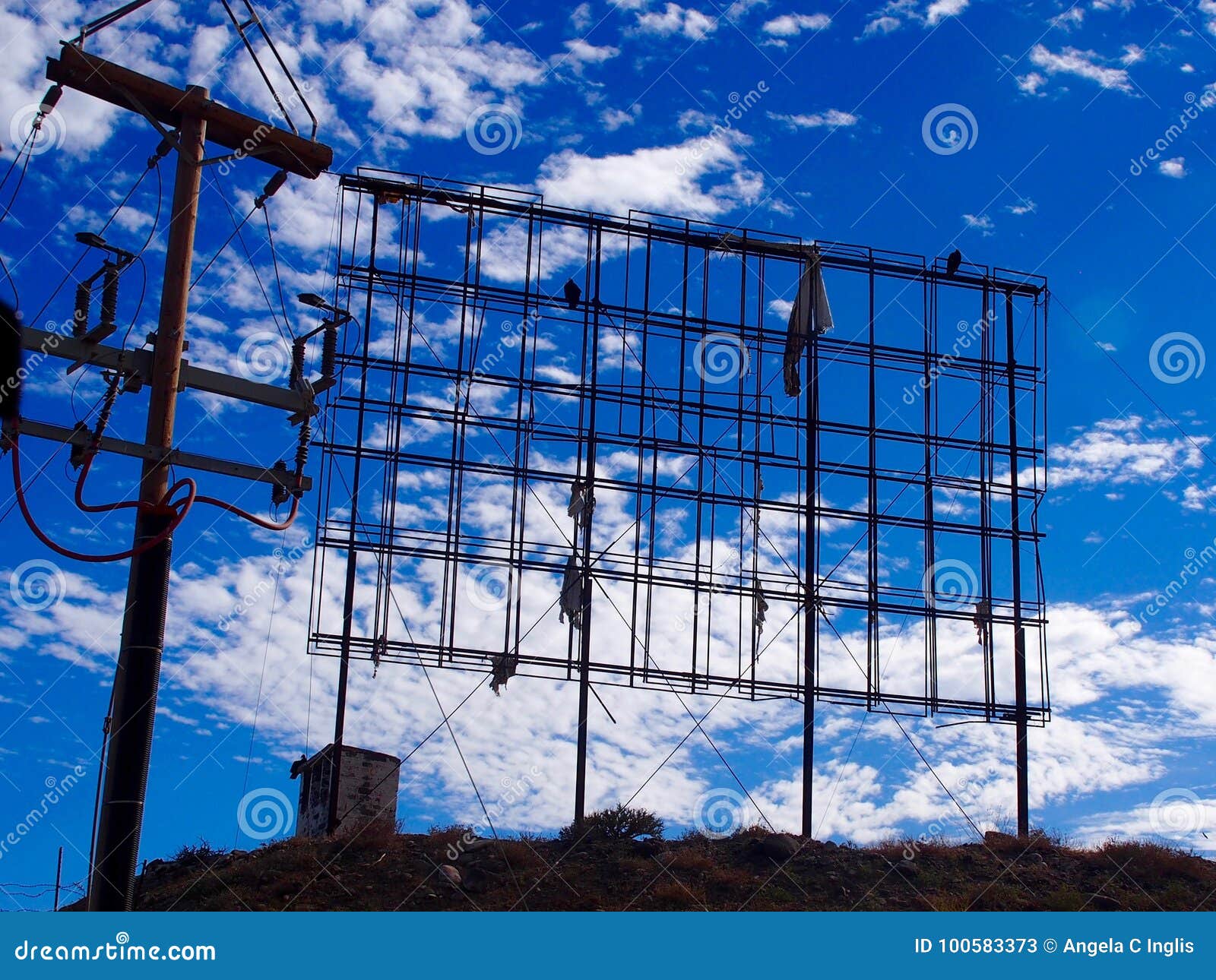 Ramshackled billboard stock image. Image of sign, ramshackled - 100583373