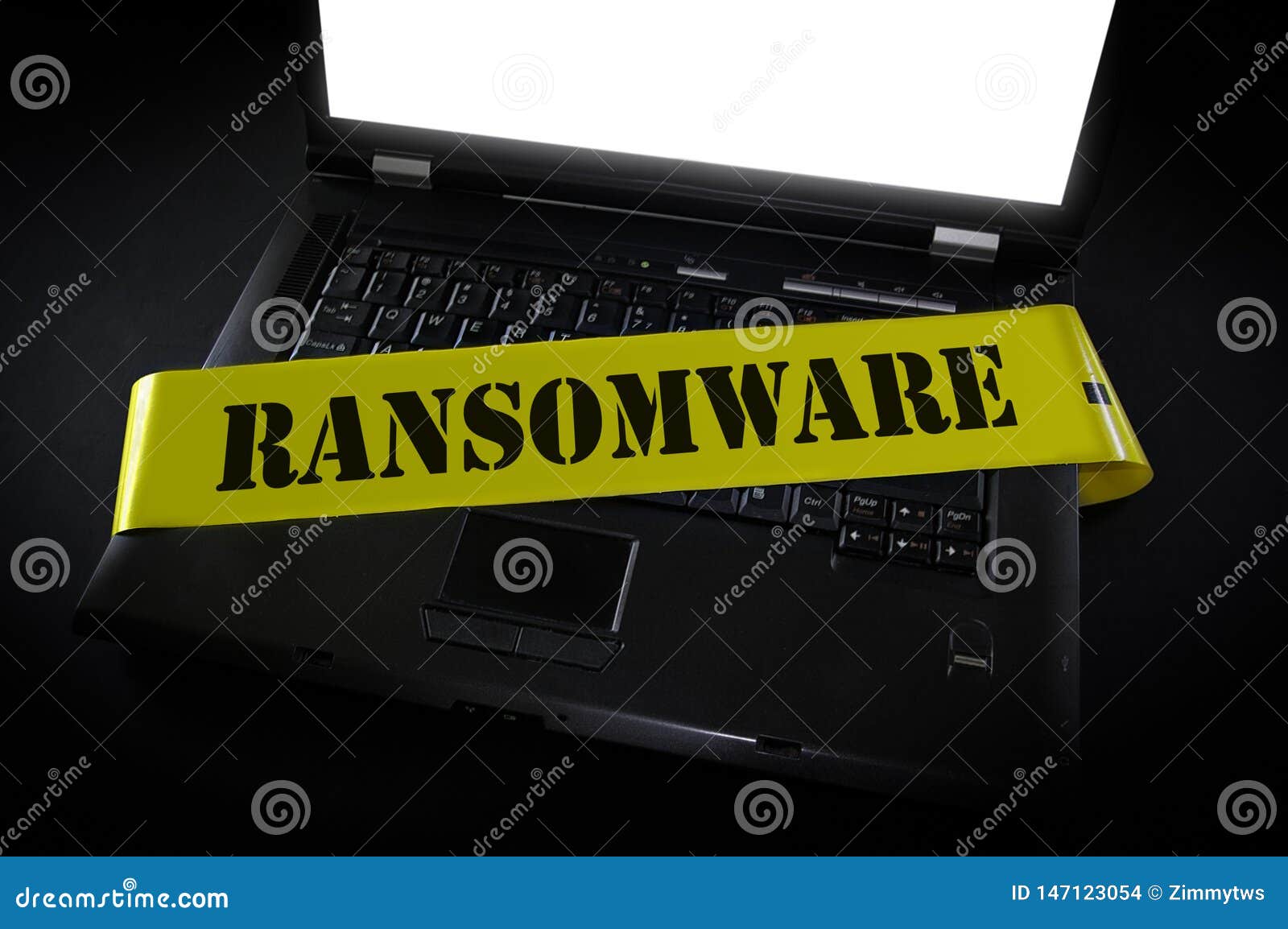 Ramsomware Computer Crime Scene Stock Photo - Image of online, ransom ...
