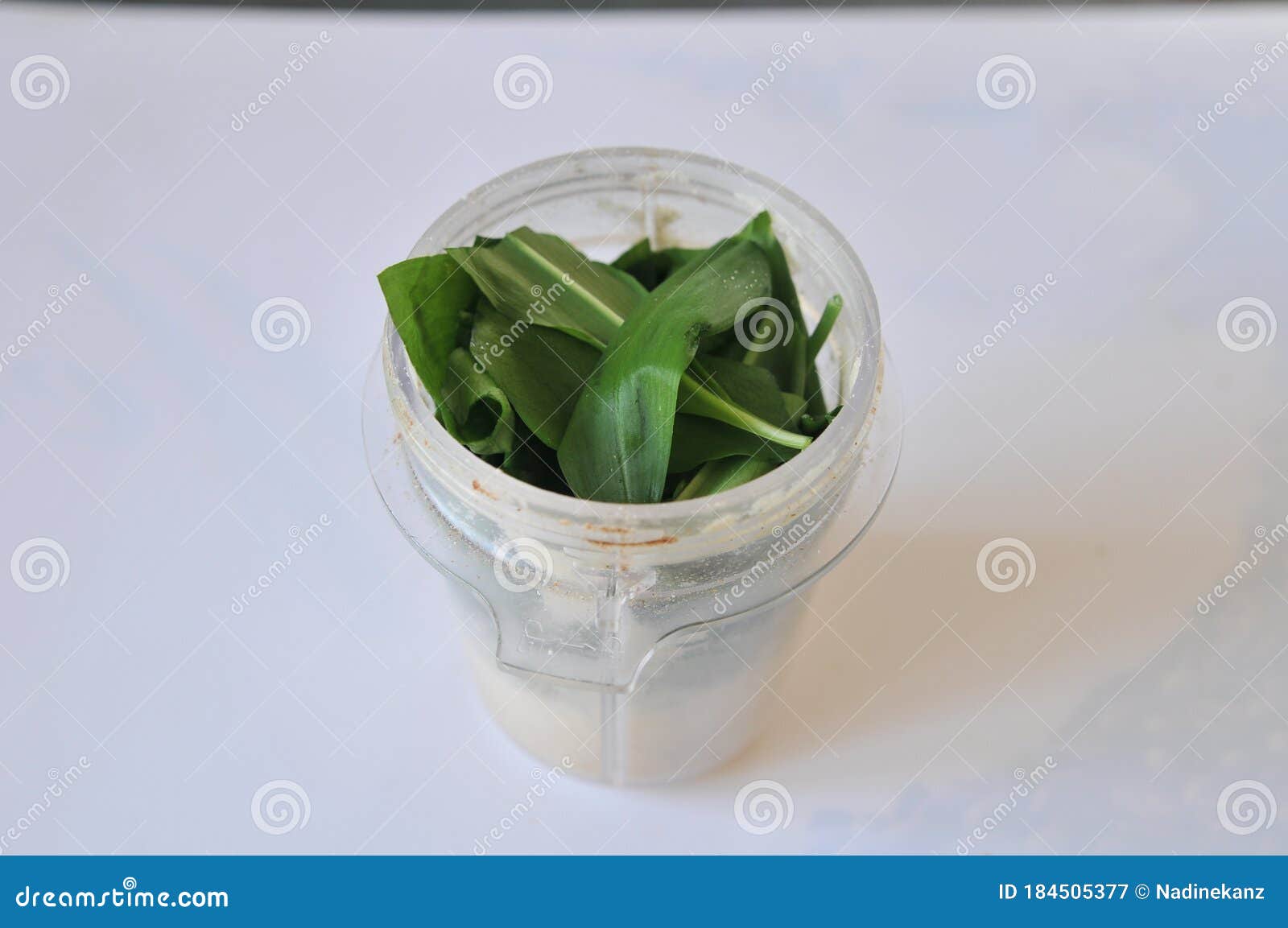 Ramson in Mixer on White Background Stock Image - Image of wild ...