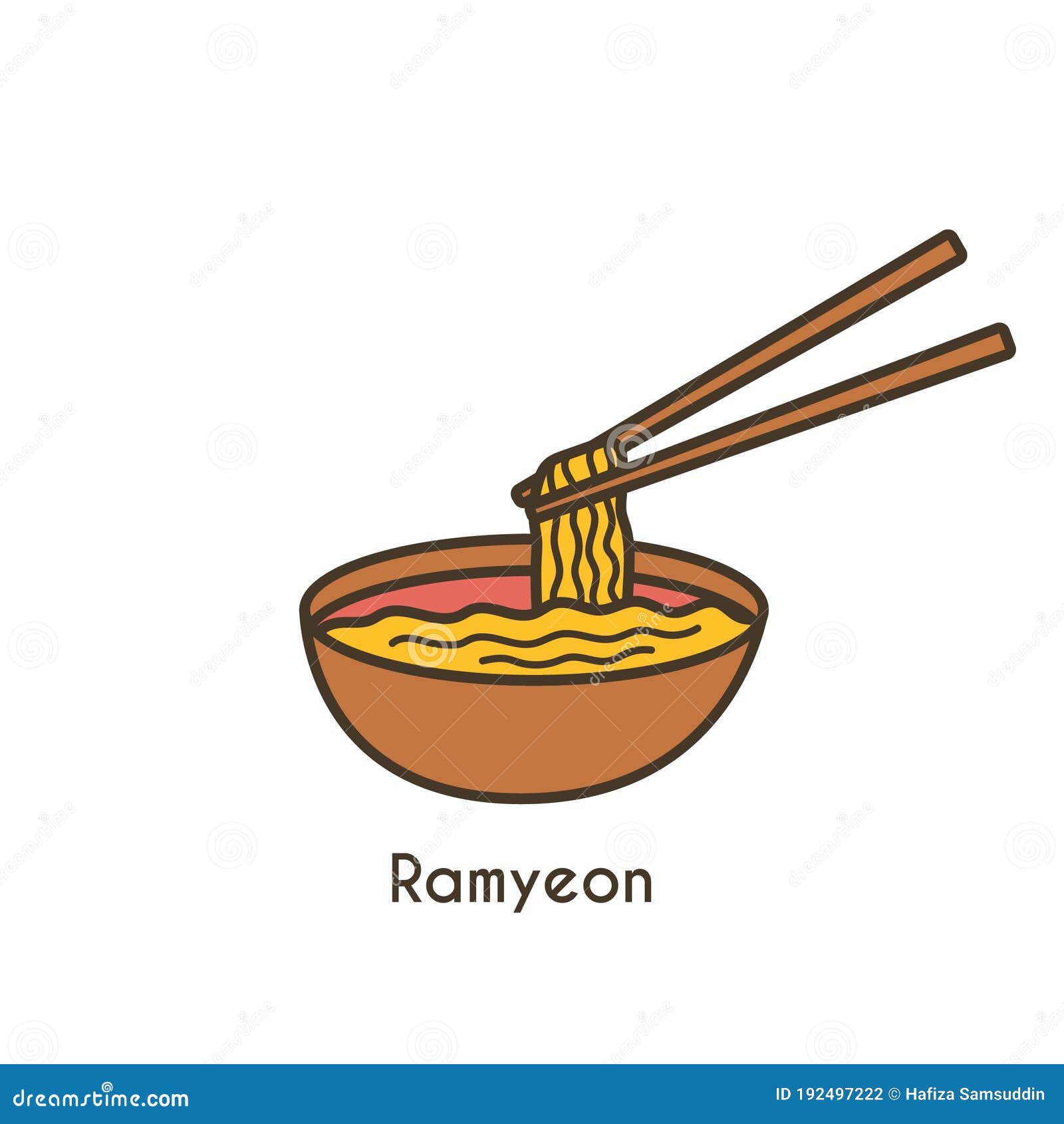 Ramyeon. Vector Illustration Decorative Design Stock Vector ...