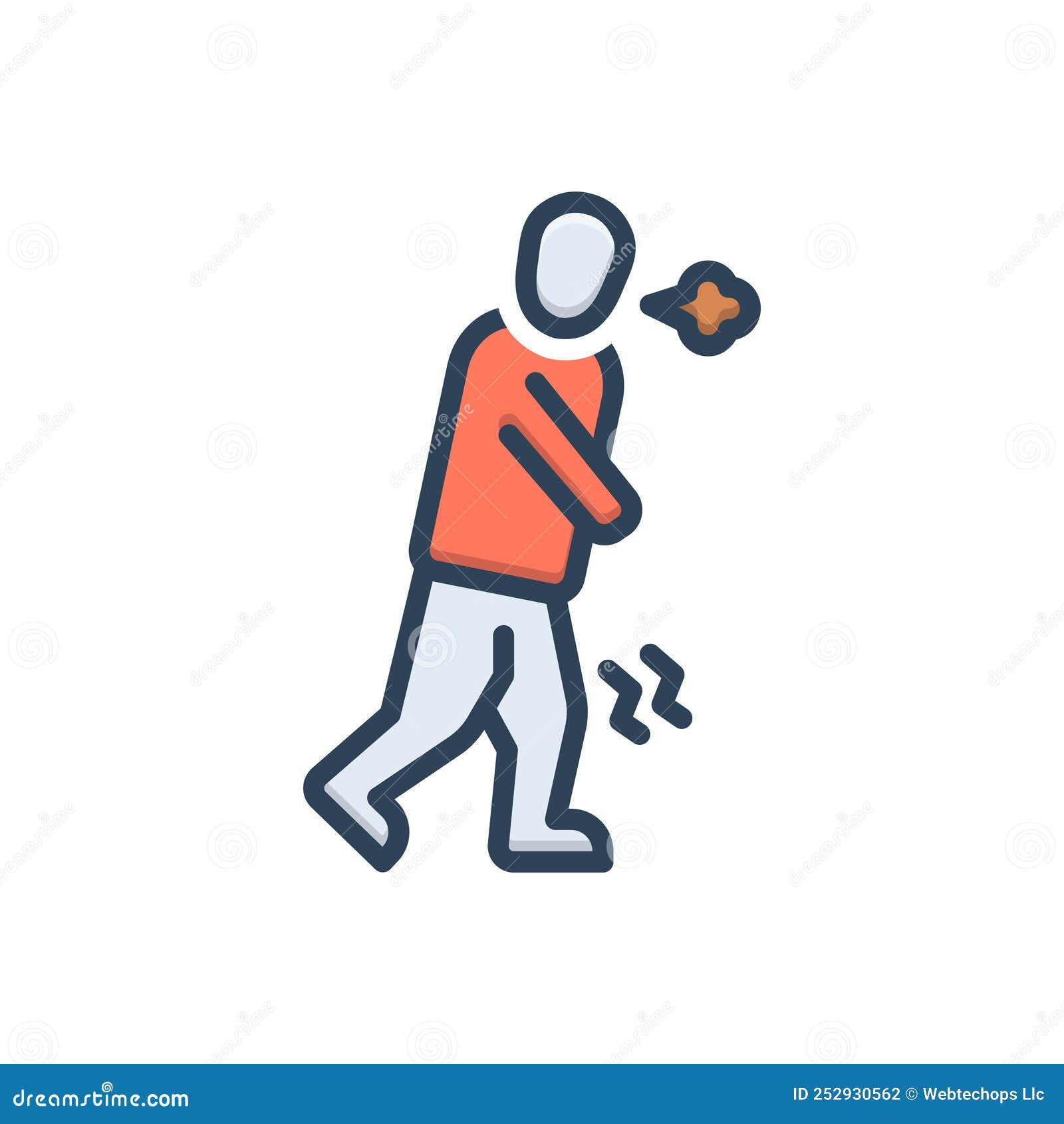 Color Illustration Icon for Ran, Man and Walk Stock Vector ...