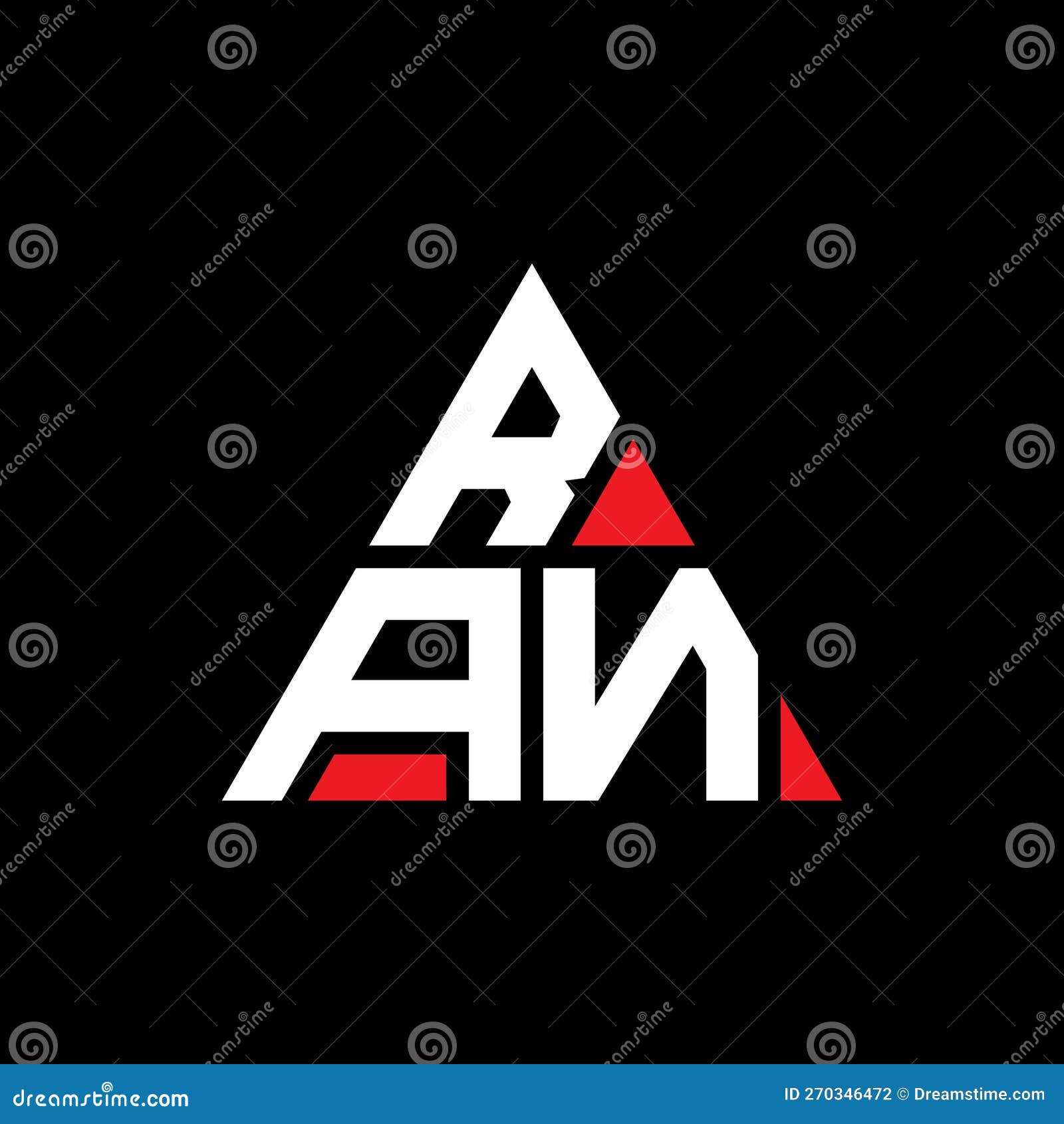 RAN Triangle Letter Logo Design With Triangle Shape. RAN Triangle Logo ...