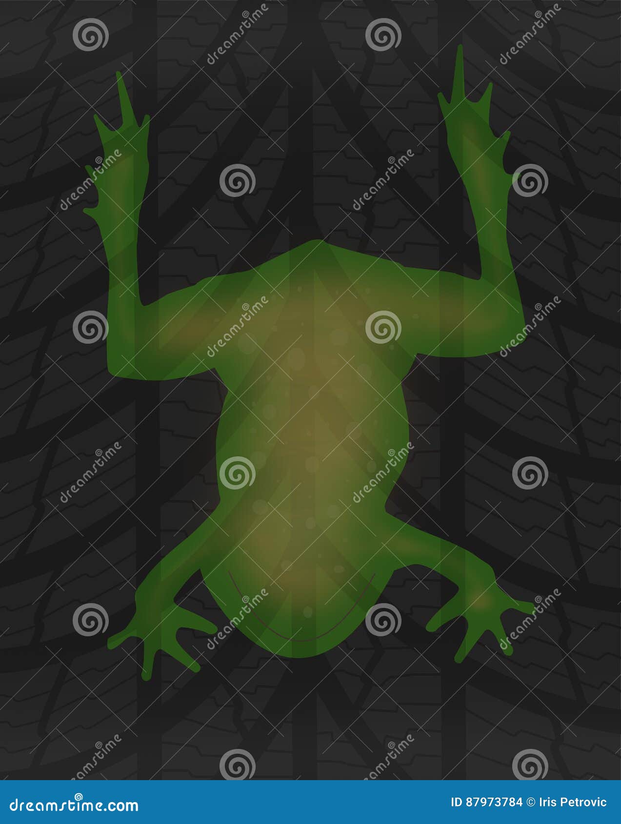 Rana Debajo De La Rueda De Coche Ilustración del Vector - Ilustración ...