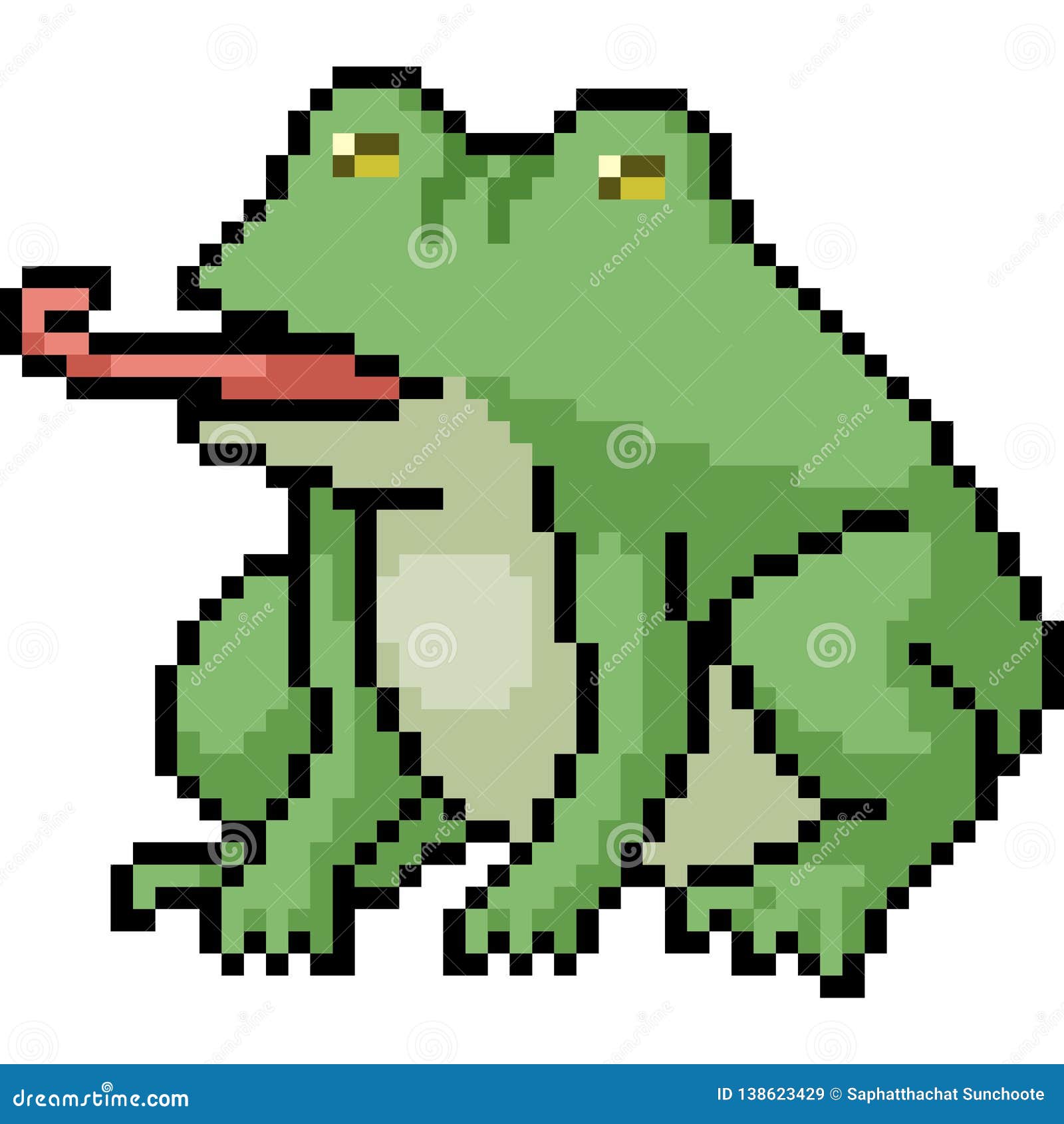 Rana Del Arte Del Pixel Del Vector Ilustración del Vector - Ilustración ...