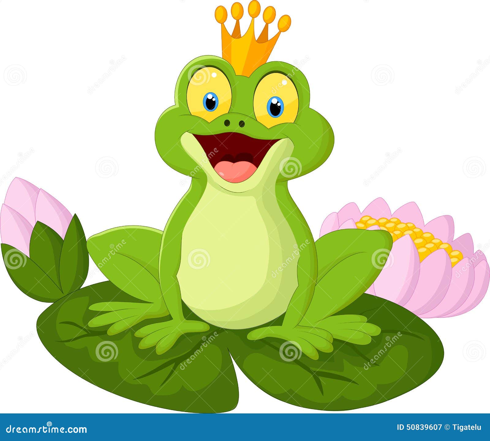 Rana Del Rey De La Historieta Ilustración del Vector - Ilustración de ...