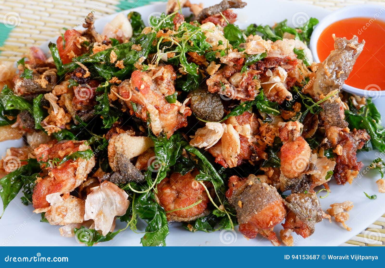 Rana frita imagen de archivo. Imagen de verde, delicatessen - 94153687