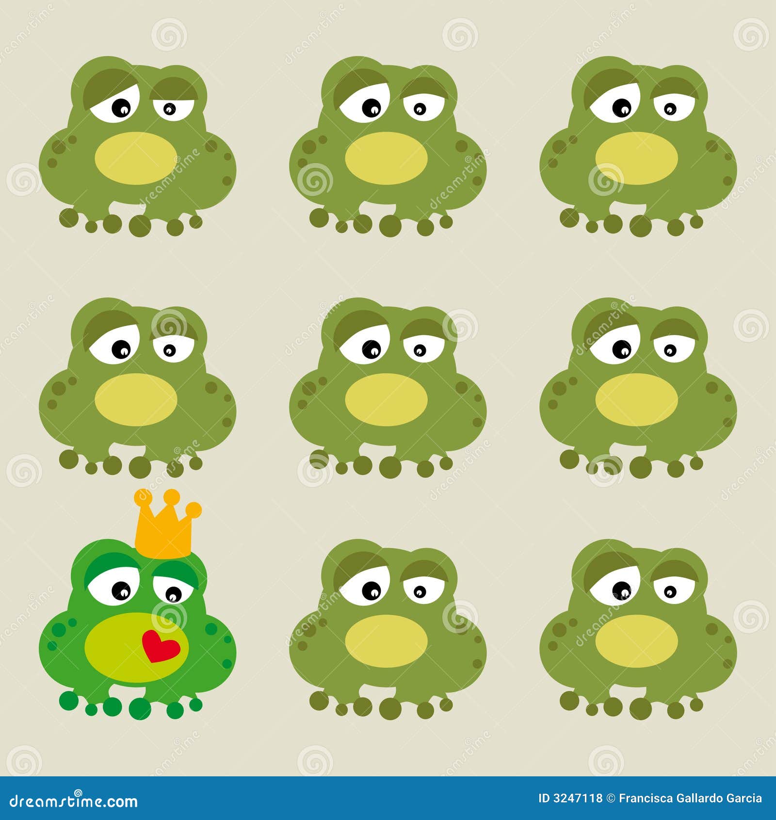 Rana (vector) ilustración del vector. Ilustración de beso - 3247118