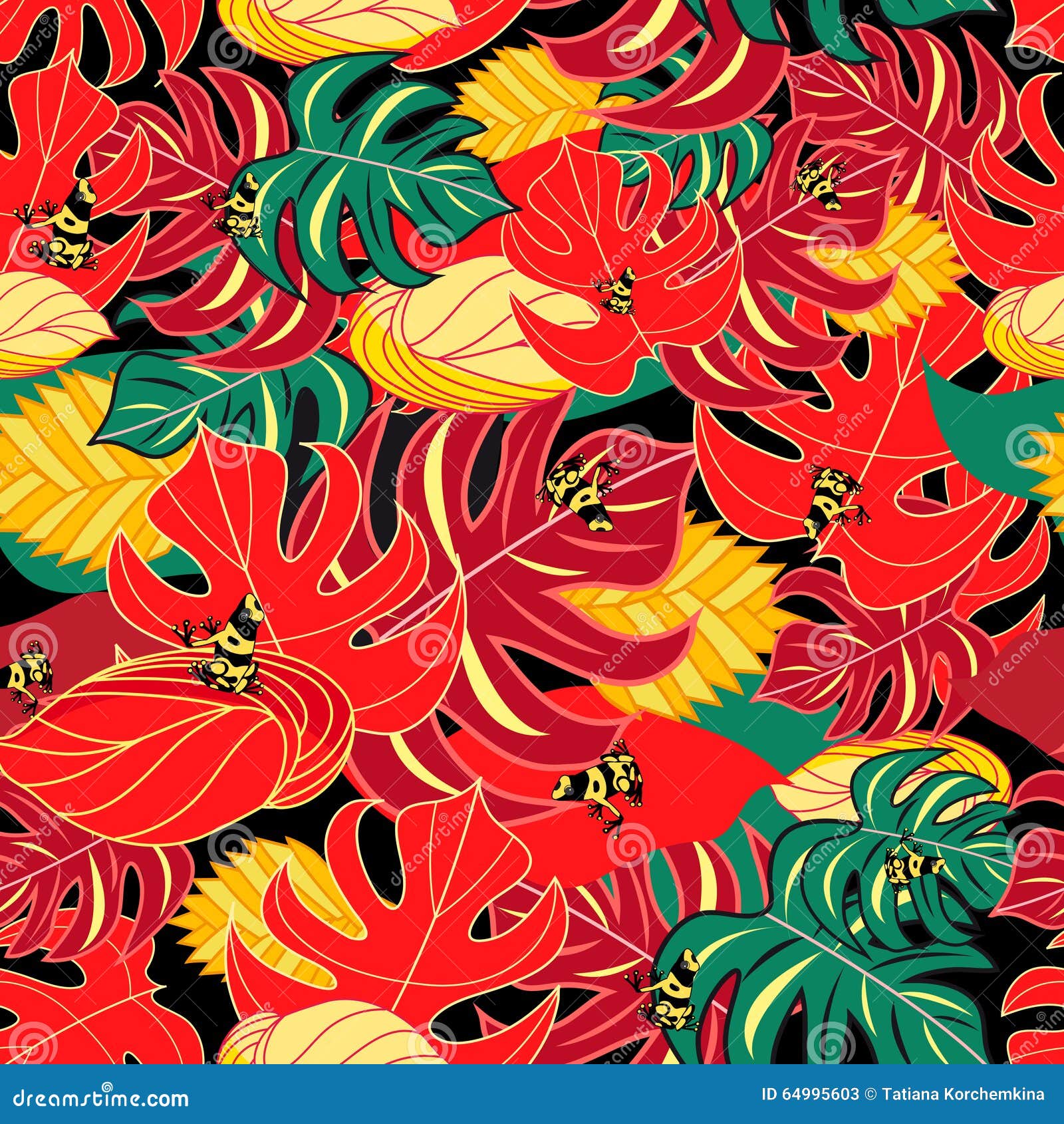 Ranas Exóticas Del Modelo Y De La Selva Ilustración del Vector ...