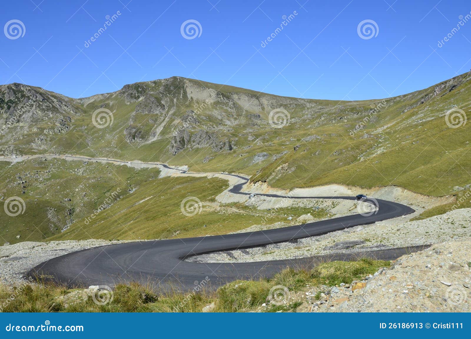 Ranca resort road stock image. Image of clouded, bolboci - 26186913