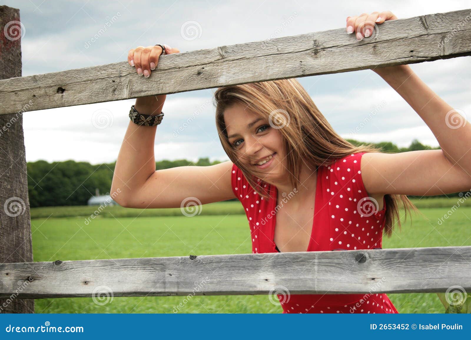 At the ranch stock photo. Image of girl, field, female - 2653452