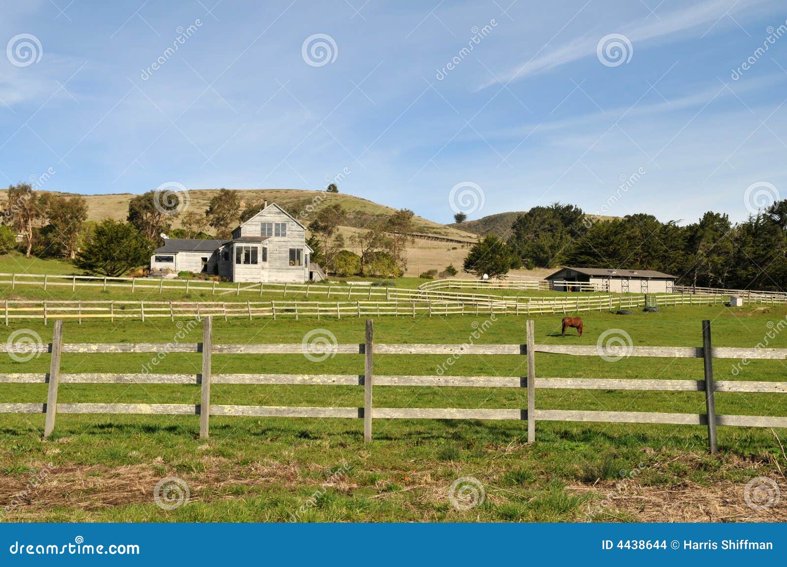 Ranch stock photo. Image of house, farmhouse, farm, barn - 4438644
