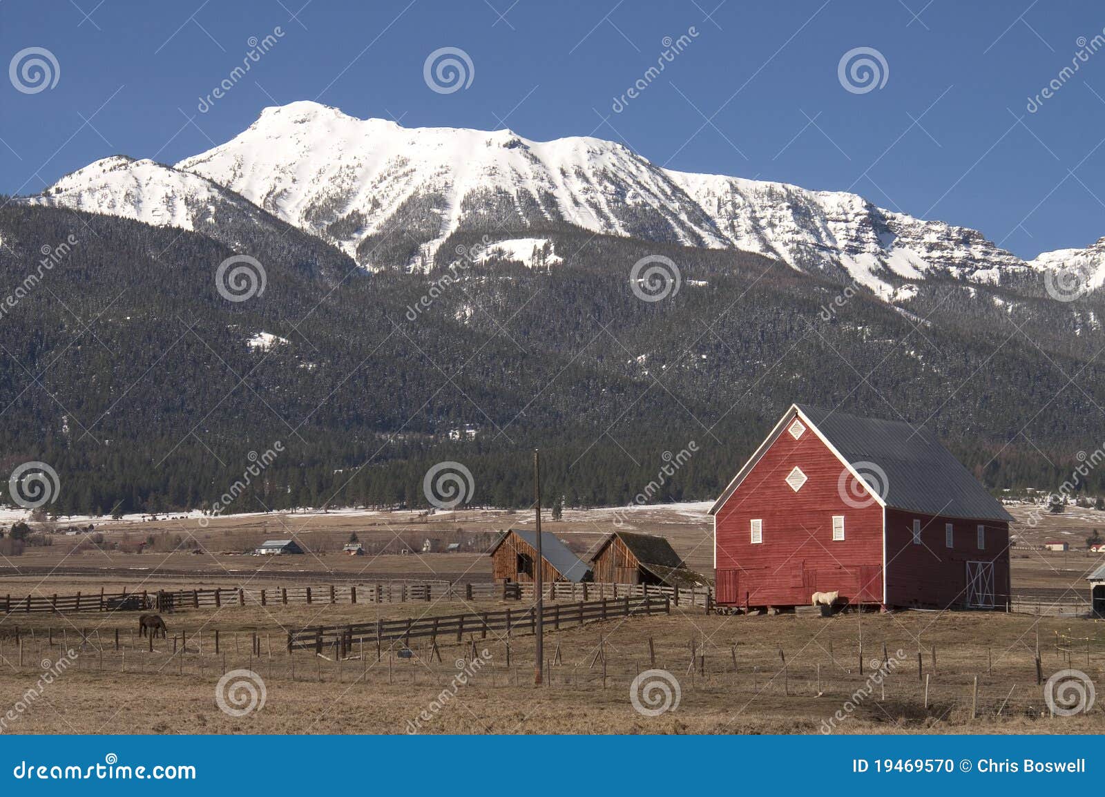 Ranch in Idaho Countryside Rural North America Stock Photo - Image of ...