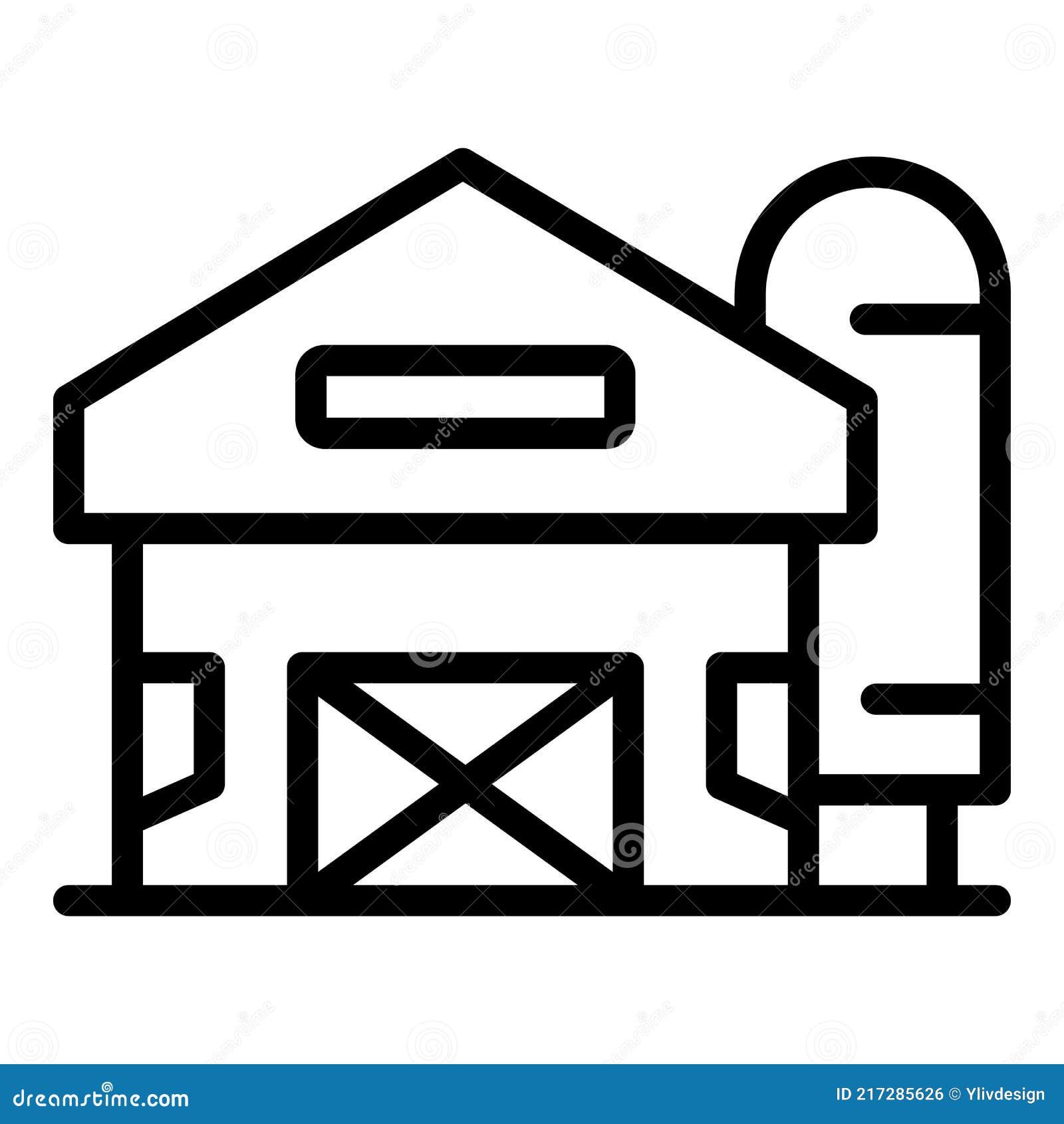 Ranch House Icon, Outline Style Cartoon Vector | CartoonDealer.com ...