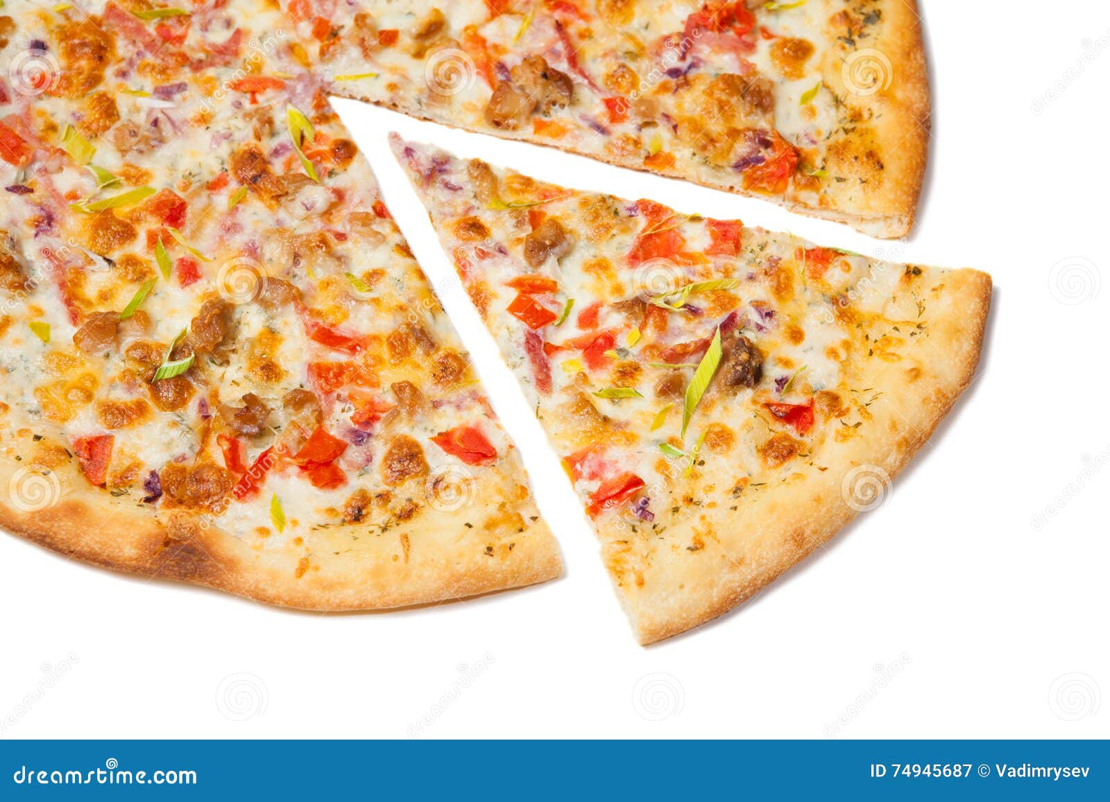 Ranch Pizza Isolated on White Stock Image - Image of fresh, ranch: 74945687