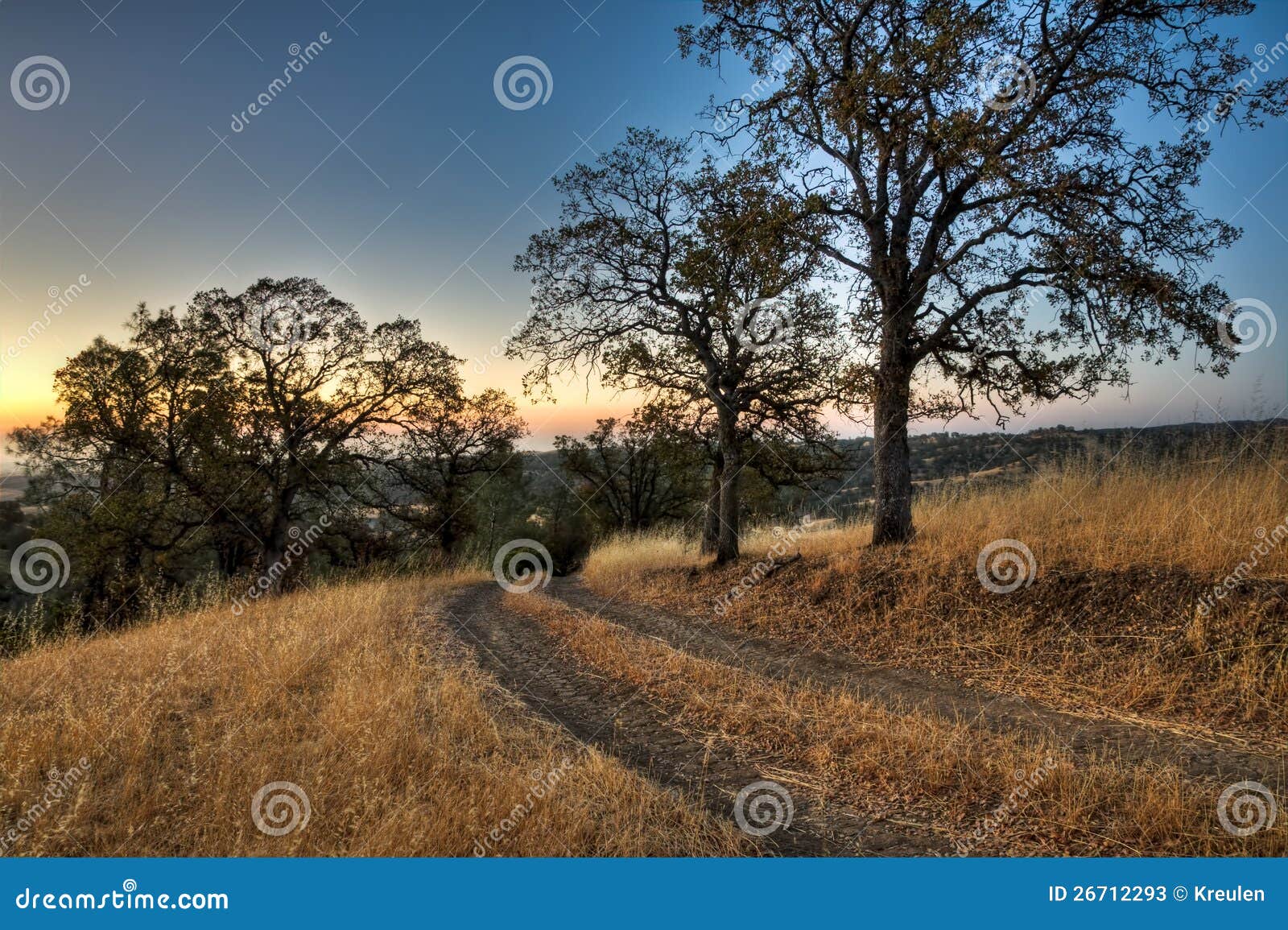 Ranch Road Sunrise stock image. Image of arbuckle, valley - 26712293