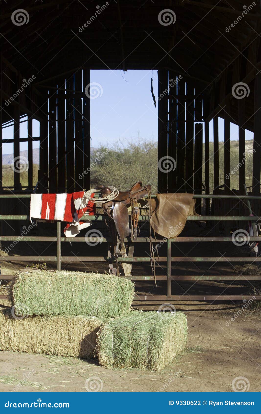 Ranch Scene stock photo. Image of ranching, stables, country - 9330622