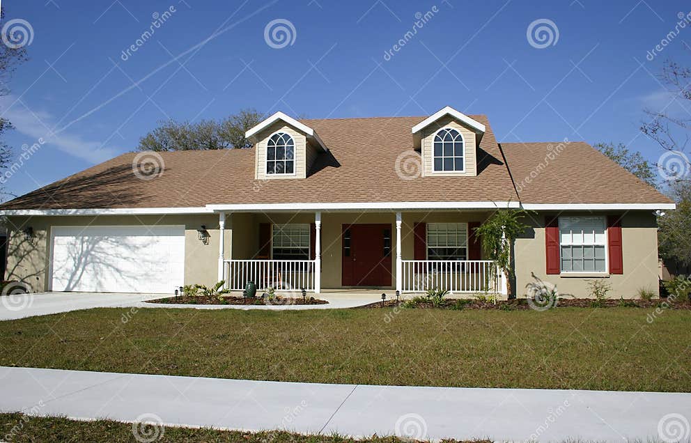 Ranch Style Home stock image. Image of style, banister - 301711