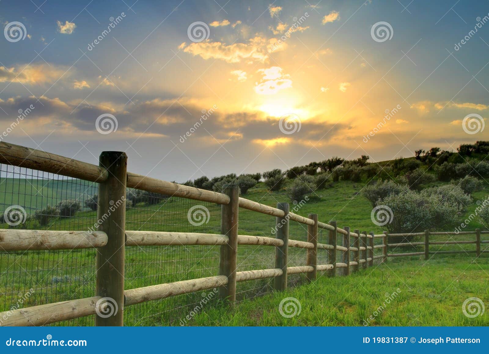 Ranch sunset stock image. Image of sunrise, ranching - 19831387