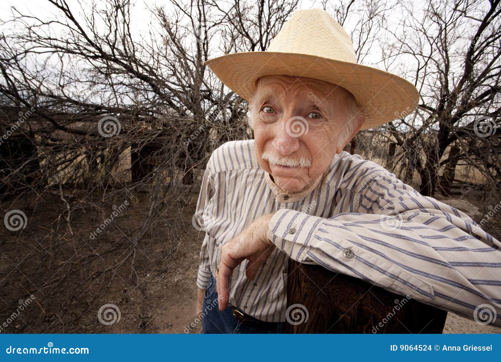 Ranchero Con Los Ojos Tristes Foto de archivo - Imagen de paja, mayor ...
