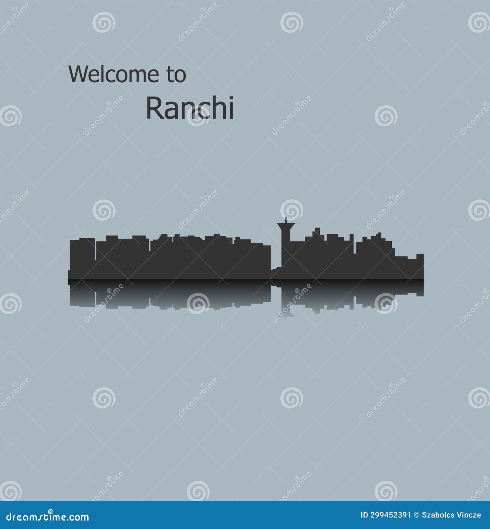 Ranchi, India City Silhouette Stock Vector - Illustration of ...