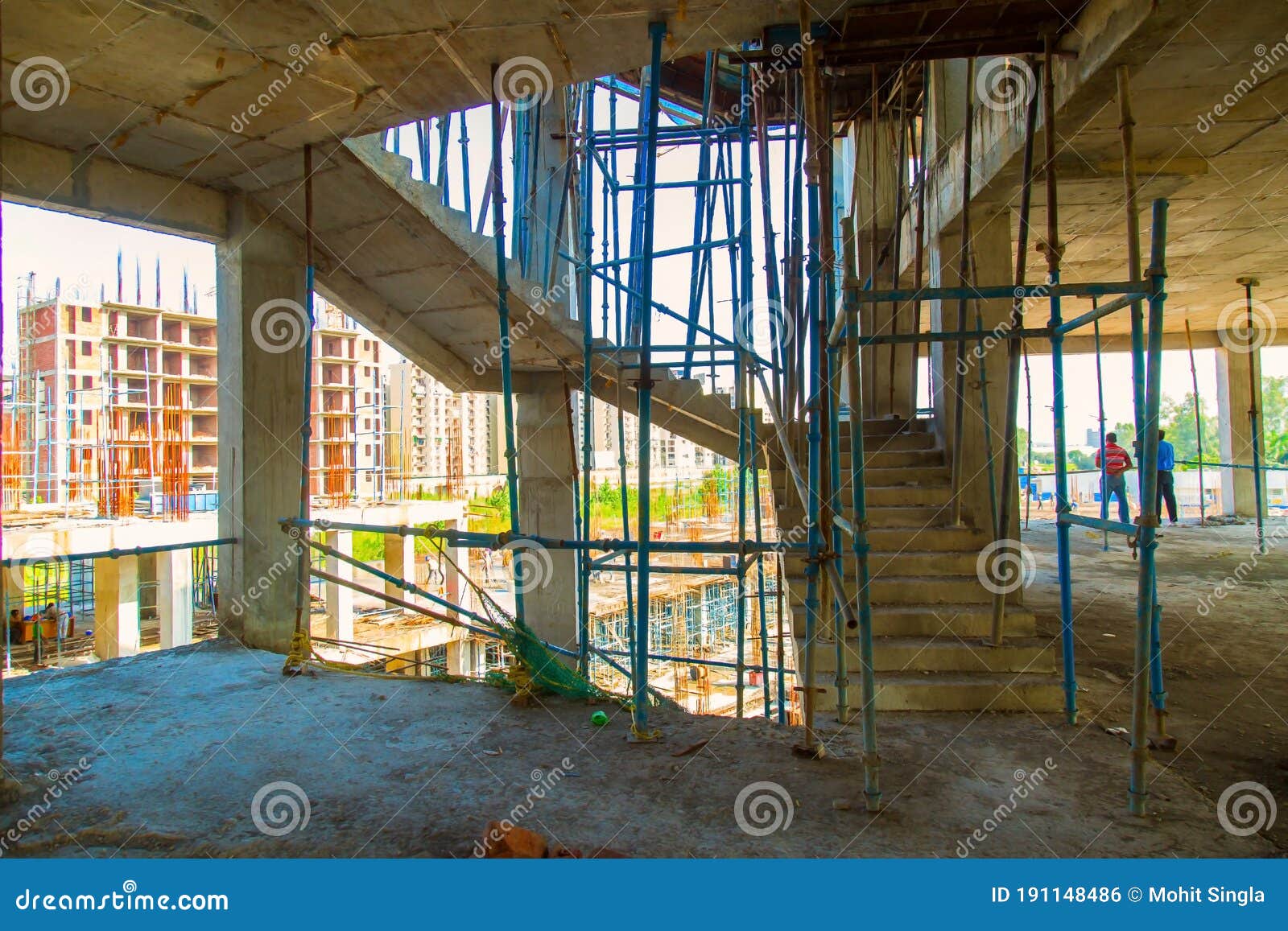 Ranchi, India - June 2019 : View of an Under Construction Building ...