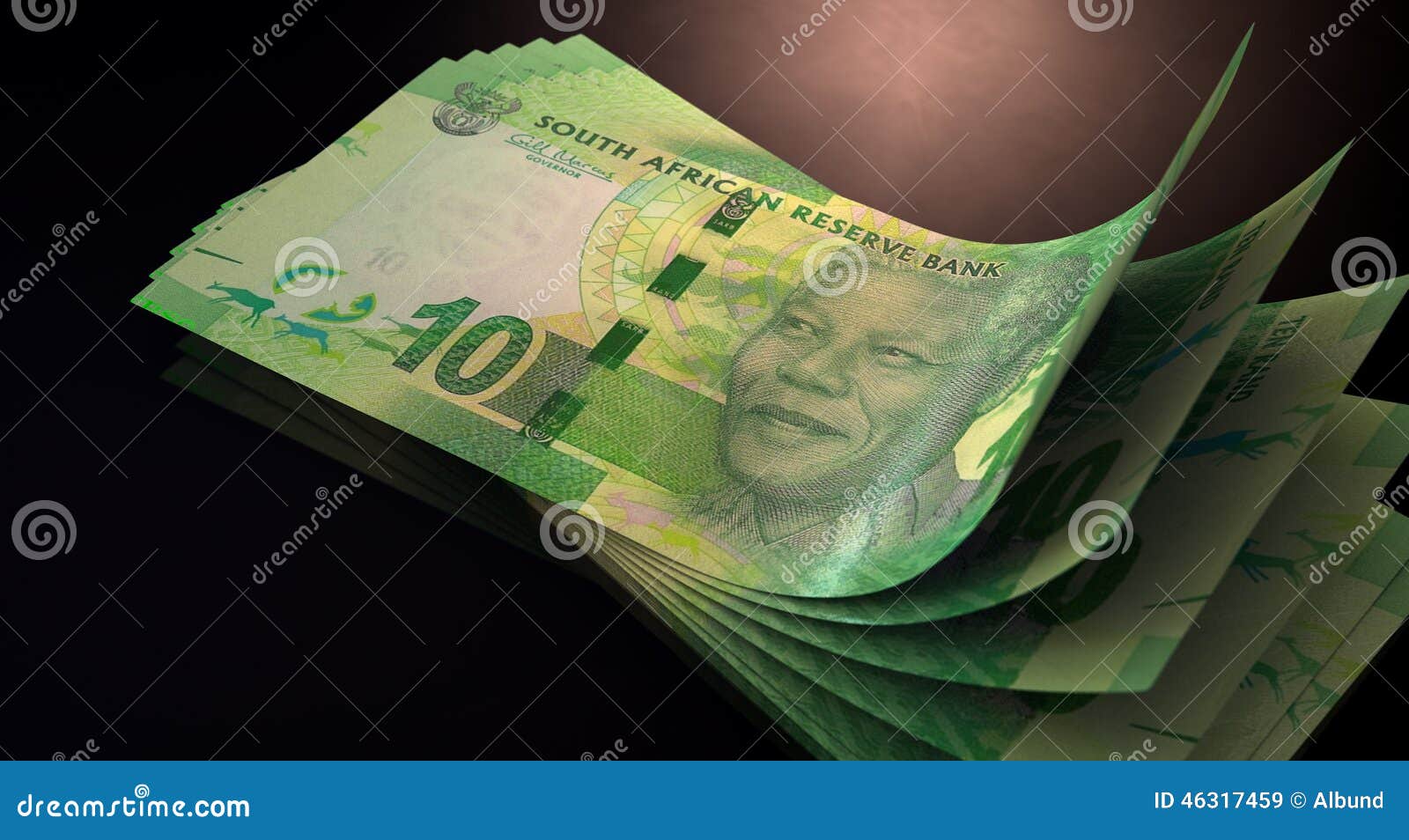 Rand Bank Notes Spread imagen de archivo. Imagen de efectivo - 46317459