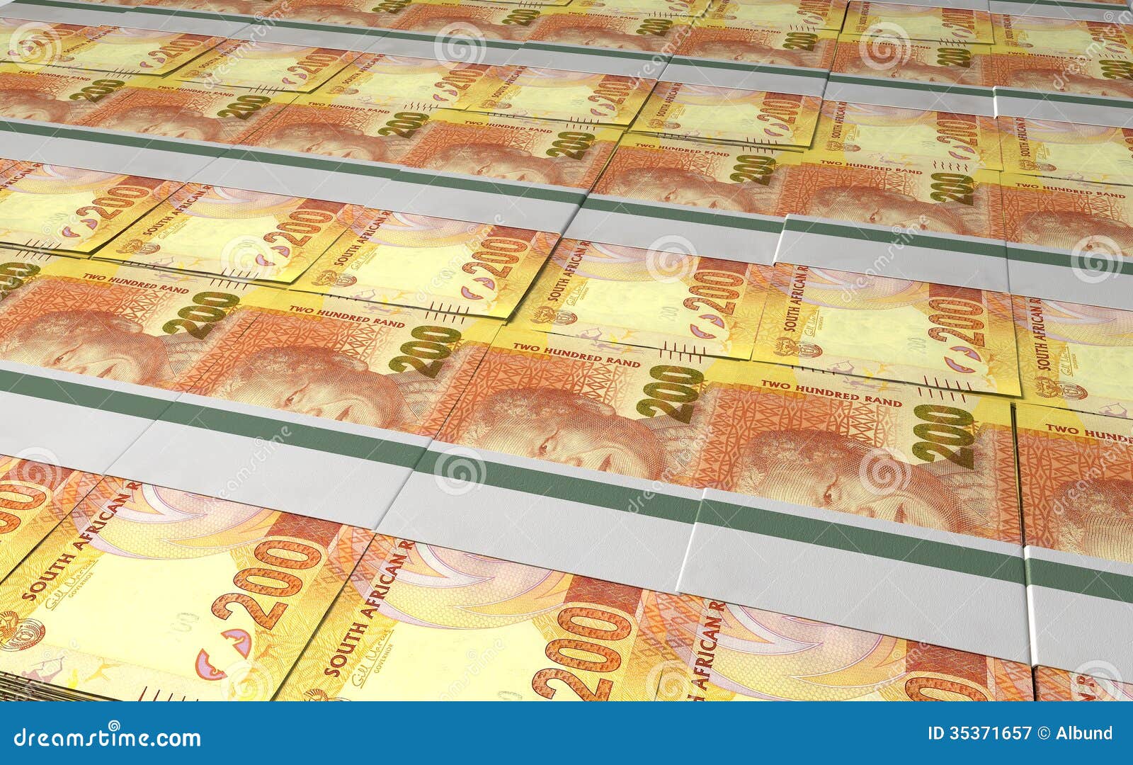 Rand Bill Bundles Laid Out editorial photography. Image of wealth ...