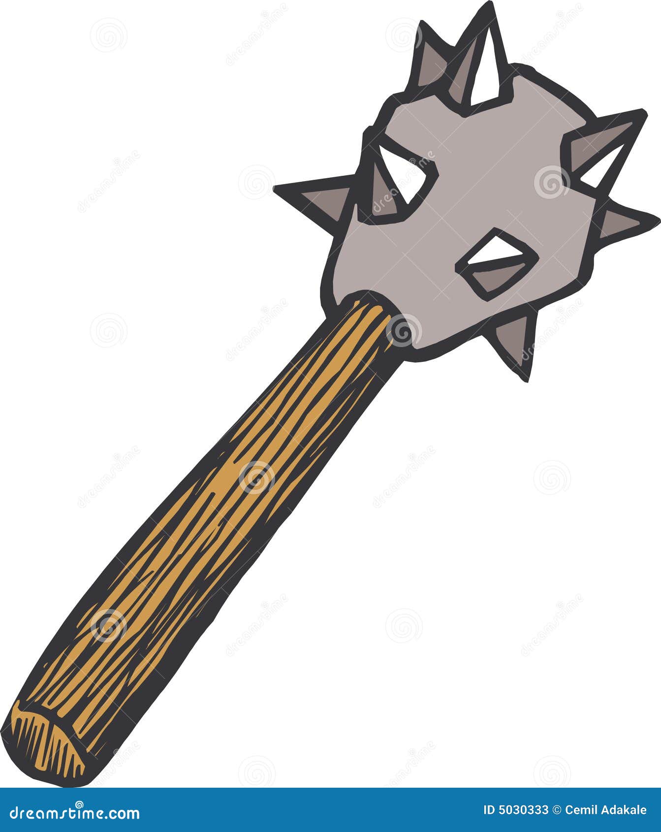 Randello appuntito illustrazione di stock. Illustrazione di lotta - 5030333