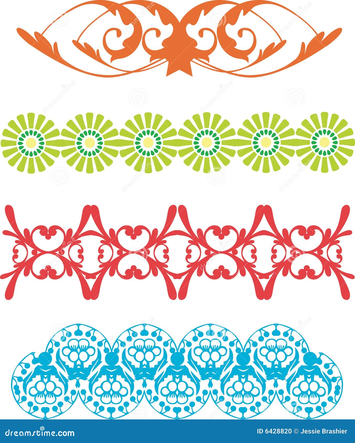 Randmuster stock abbildung. Illustration von orange, blau - 6428820