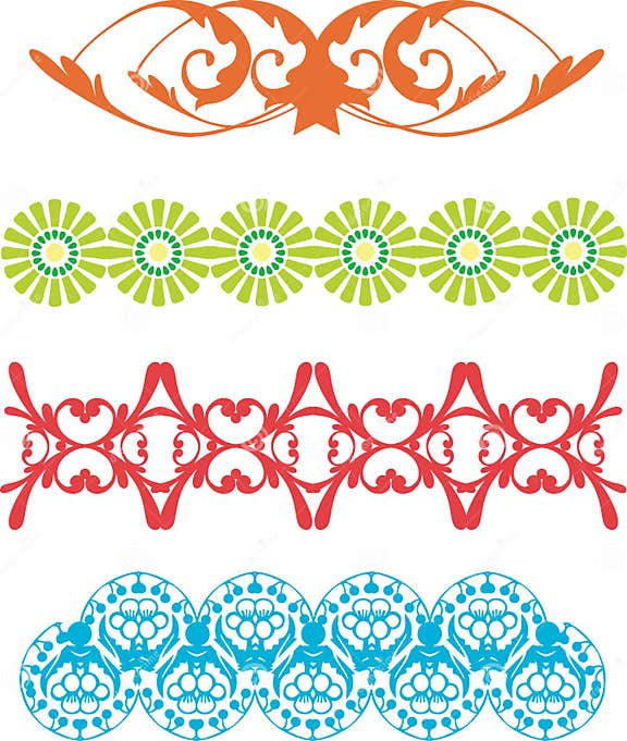 Randmuster stock abbildung. Illustration von orange, blau - 6428820