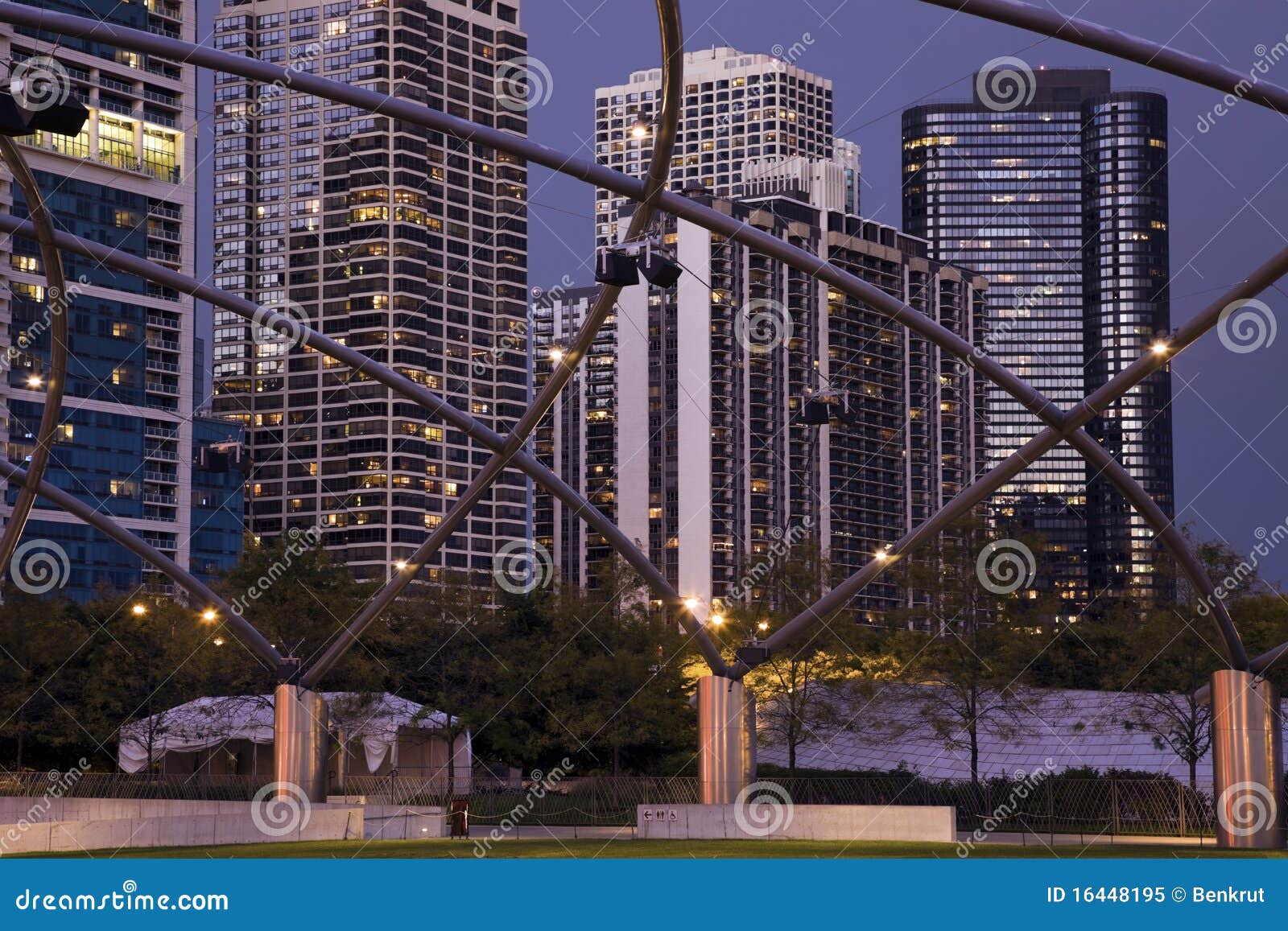 Randolph Avenue Buildings in Chicago Editorial Image - Image of avenue ...