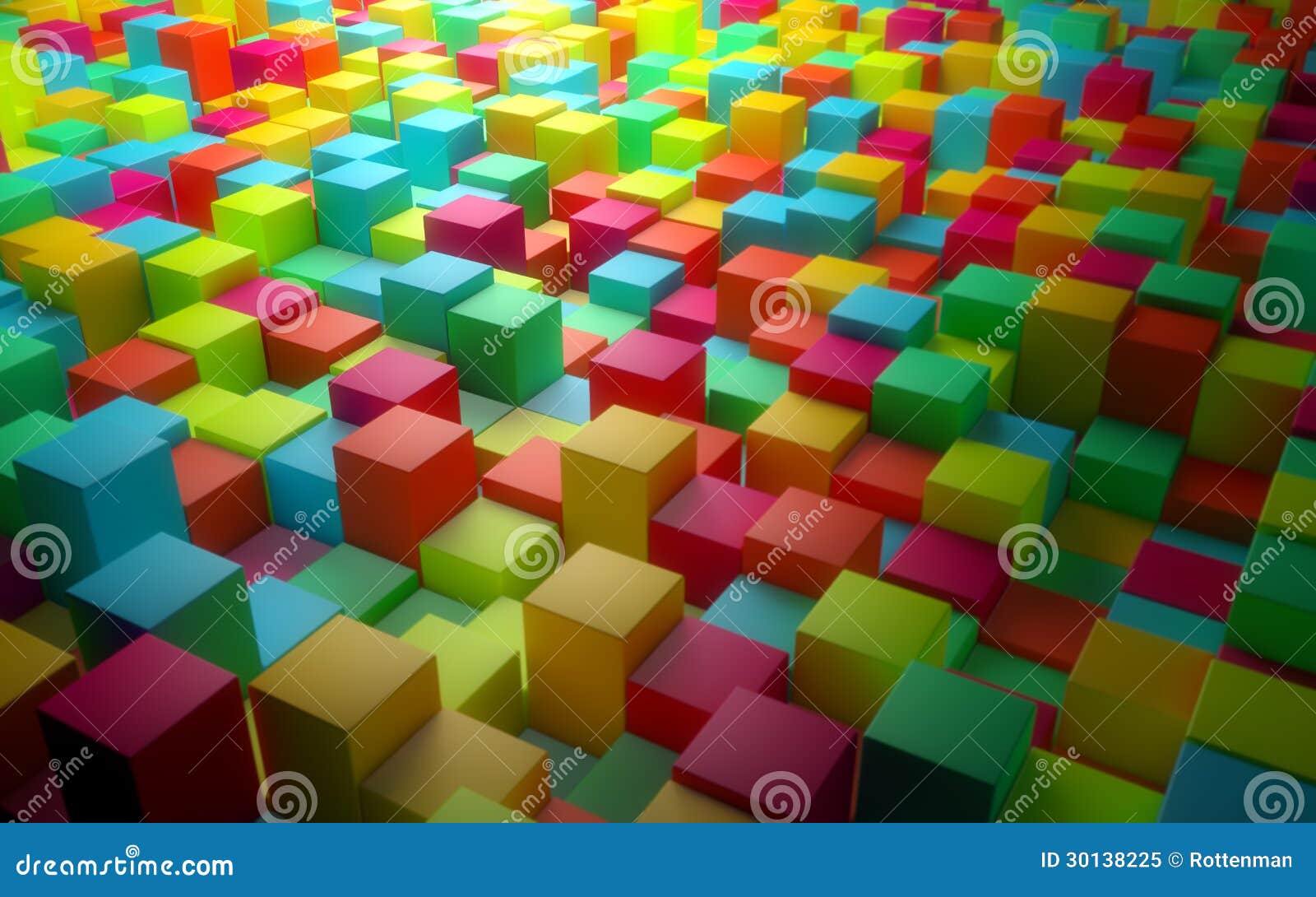 Abstract colorful cubes stock illustration. Illustration of block ...