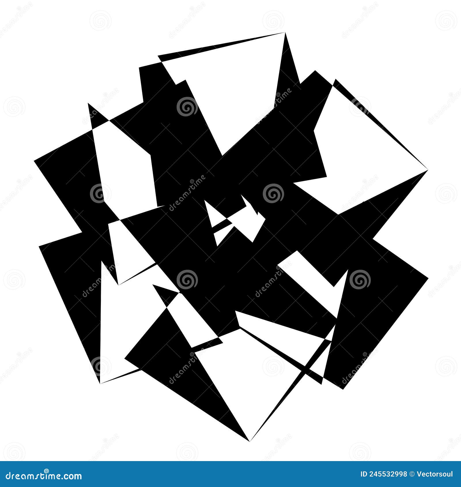 Random Abstract Geometric Vector Element Stock Vector - Illustration of ...