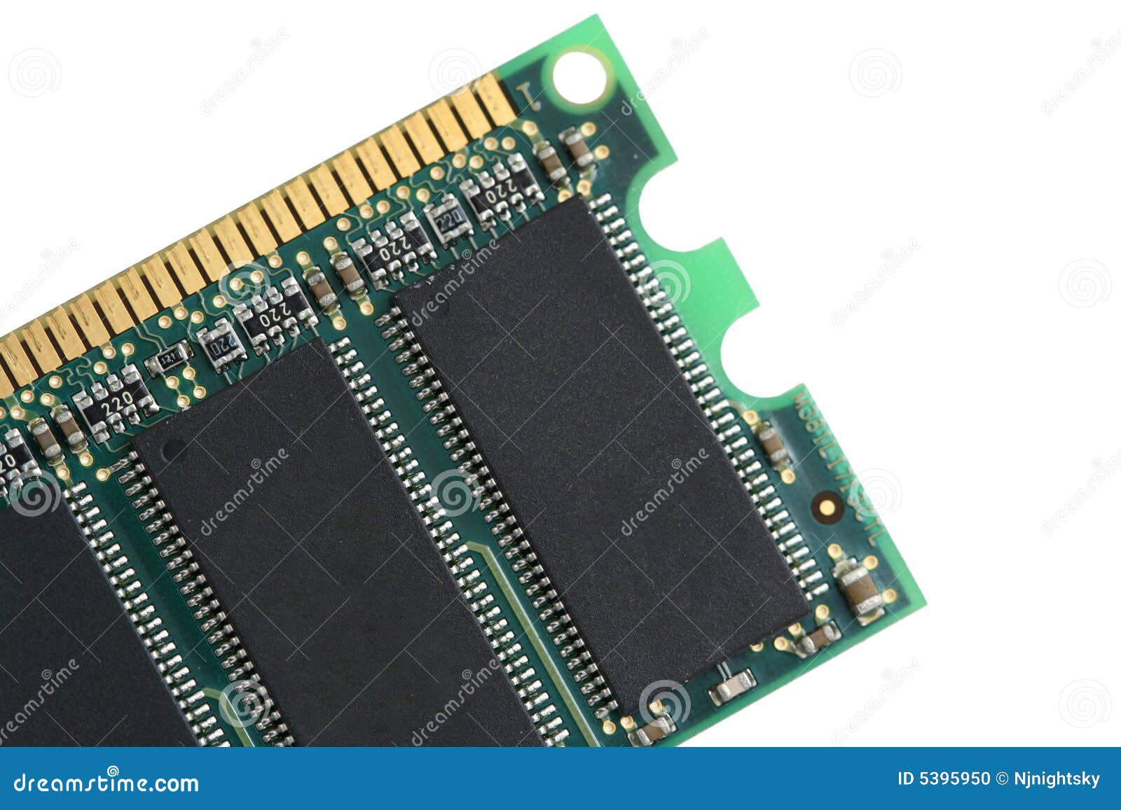 Random Access Memory Chip Close Up Picture. Image: 5395950