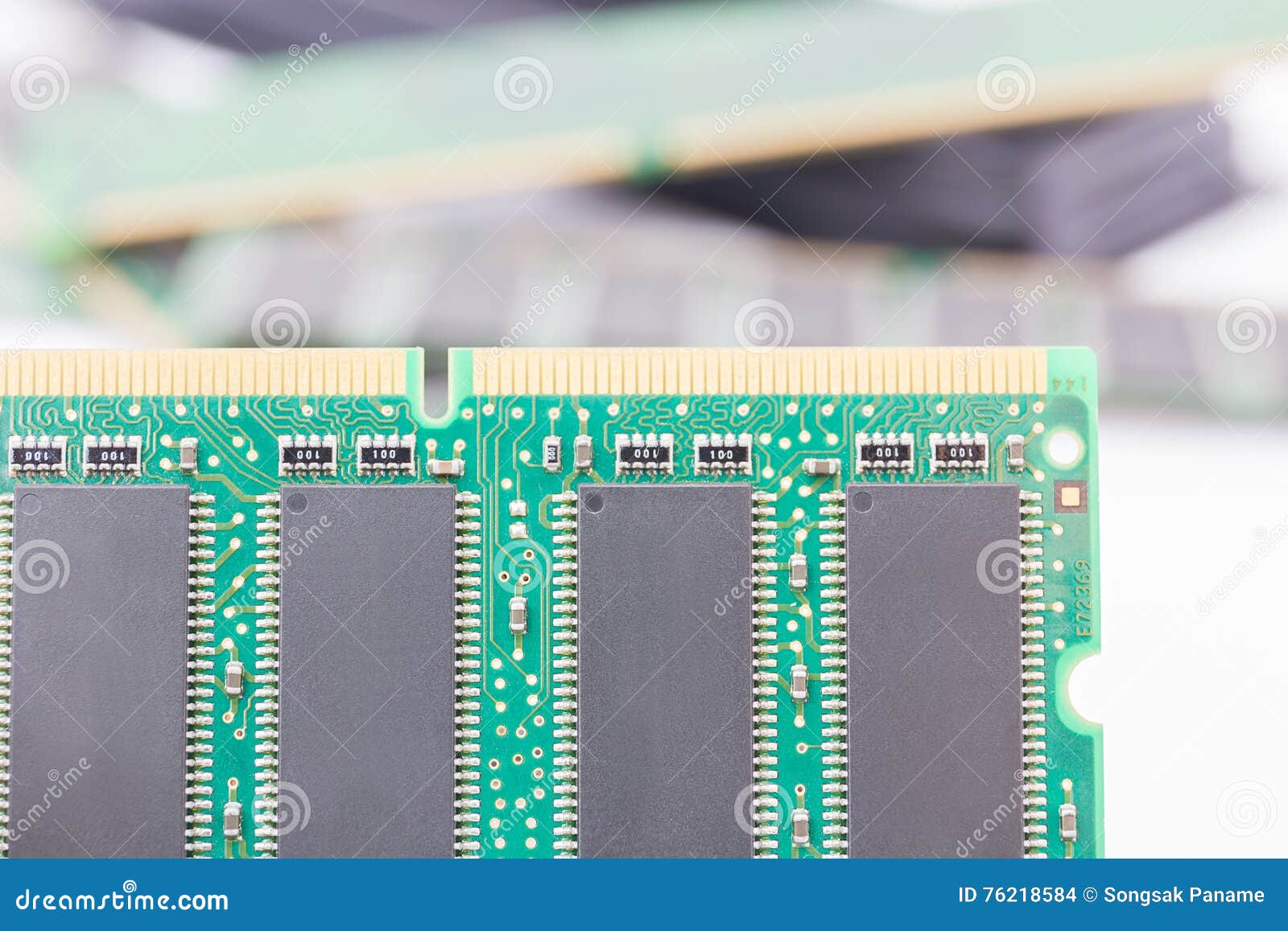 Random Access Memory (DDR RAM) Stock Photo - Image of storage, macro: 76218584