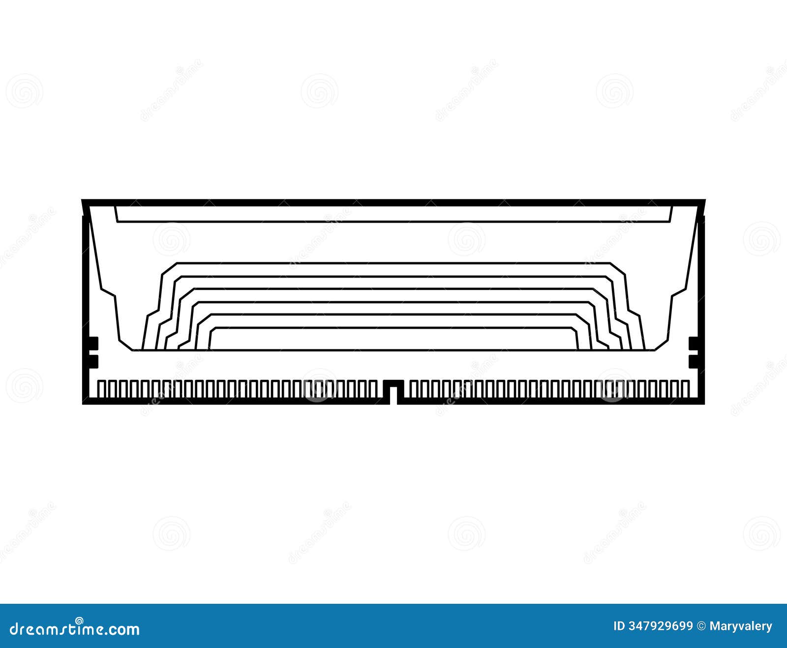 Random Access Memory Isolated. RAM Memory Card Stock Vector - Illustration of improvement ...