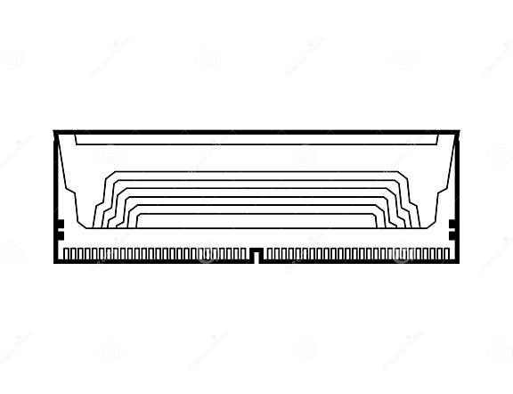 Random Access Memory Isolated. RAM Memory Card Stock Vector - Illustration of improvement ...
