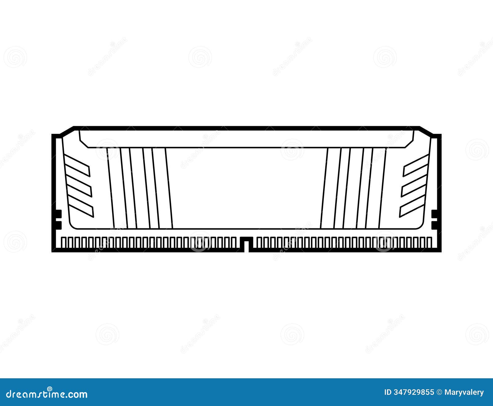 Random Access Memory Isolated. RAM Memory Card Stock Vector - Illustration of technology ...