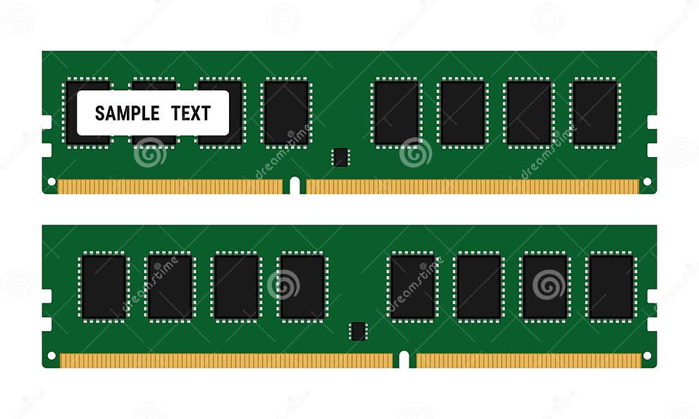 Random Access Memory Module Set Stock Illustration - Illustration of ...