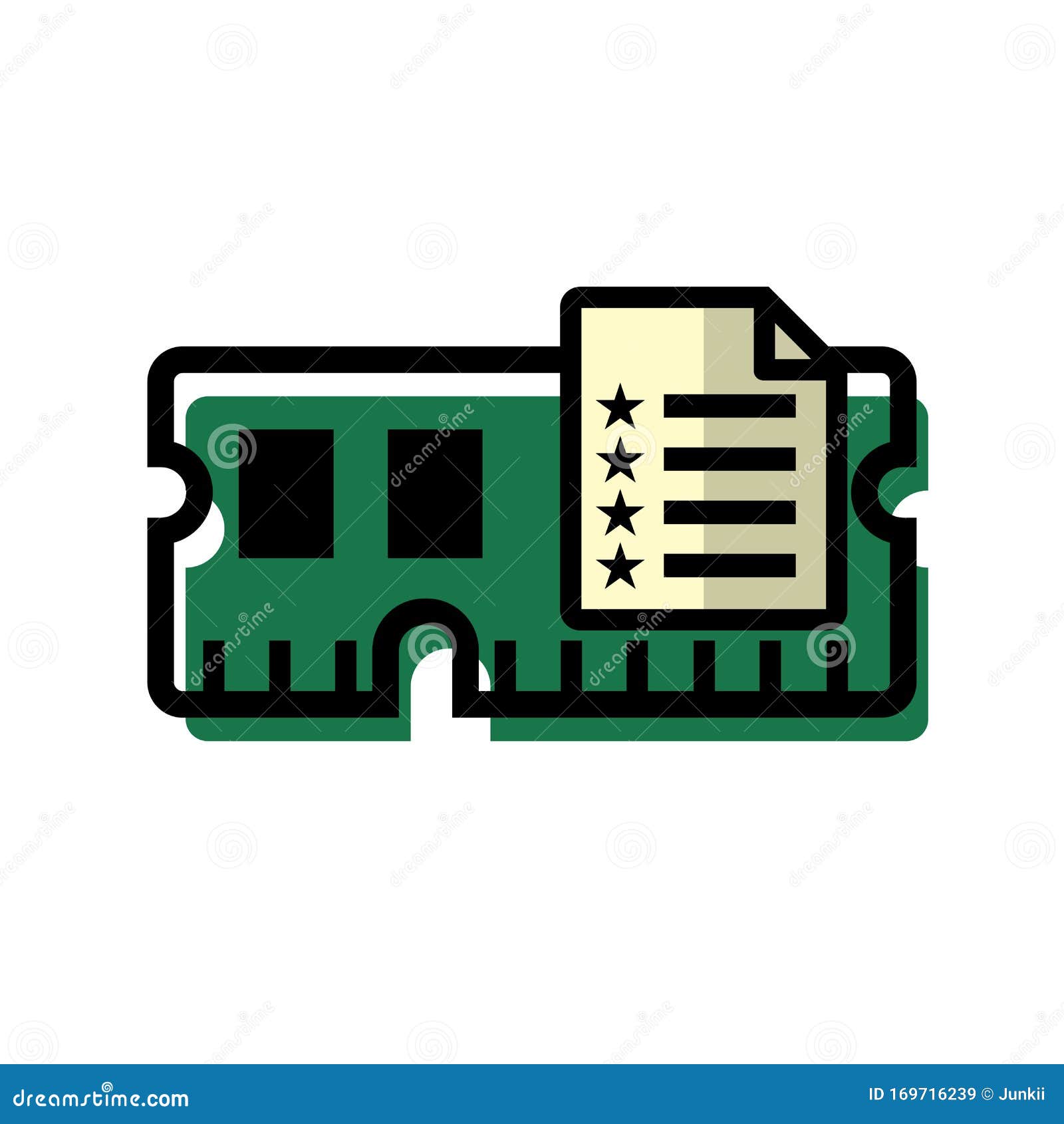 Random Access Memory with Specification List Sign Vector Design Stock ...